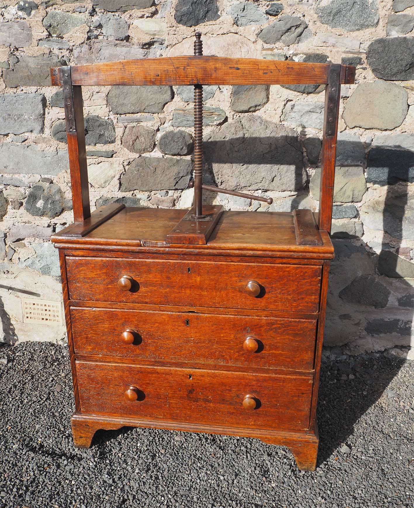 18th Century Oak Bookbinders Chest