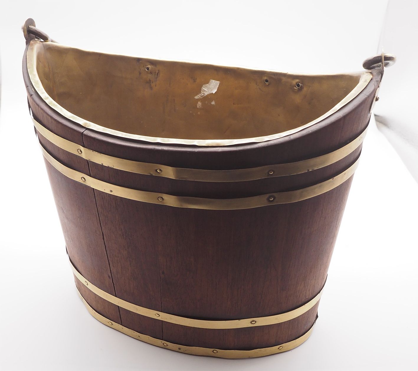 Georgian Brass Bound Oval Bucket