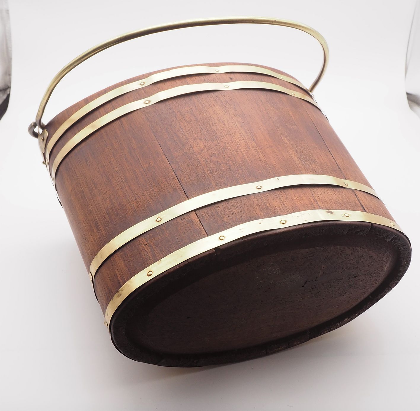 Georgian Brass Bound Oval Bucket