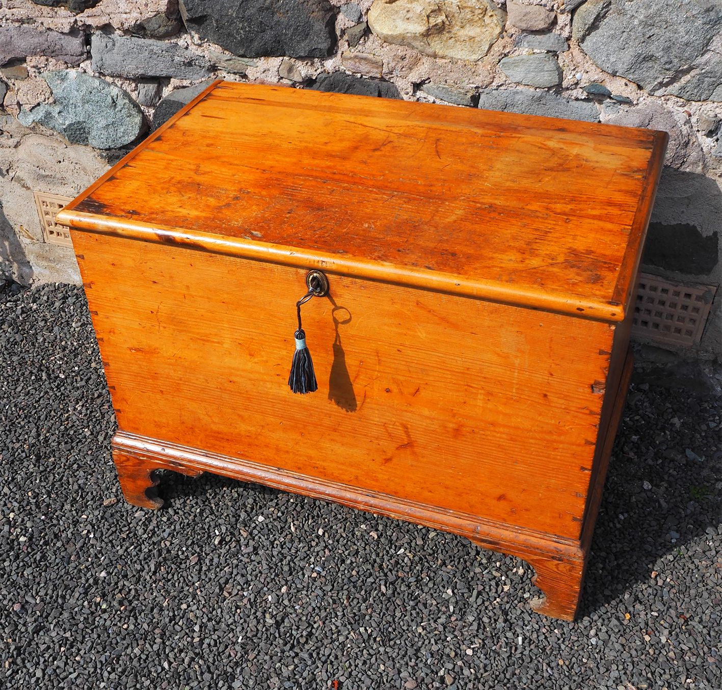 Georgian Dovetailed Pine Kist or Box