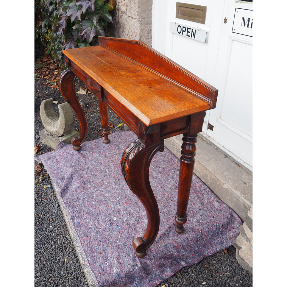 Narrow Scottish Oak Console Hall Table